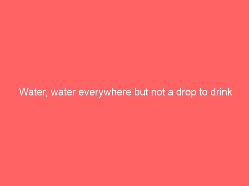 Water, water everywhere but not a drop to drink - Yvonne M Morgan